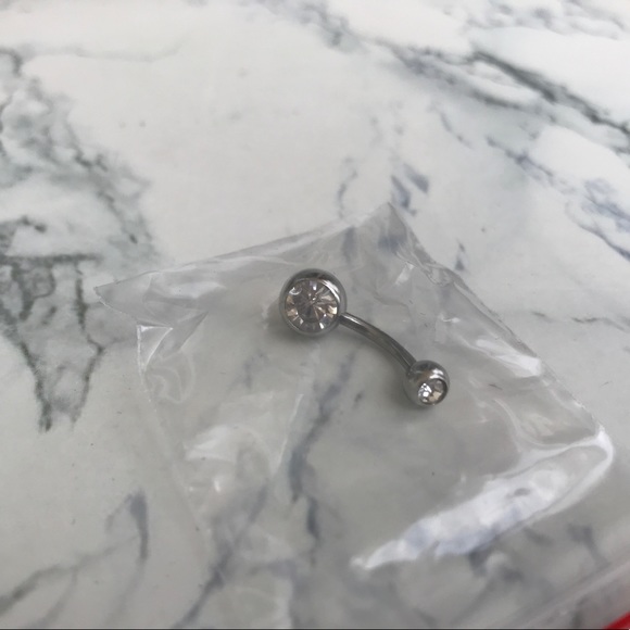 Jewelry | Basic Girl Silver Diamond Belly Button | Poshmark